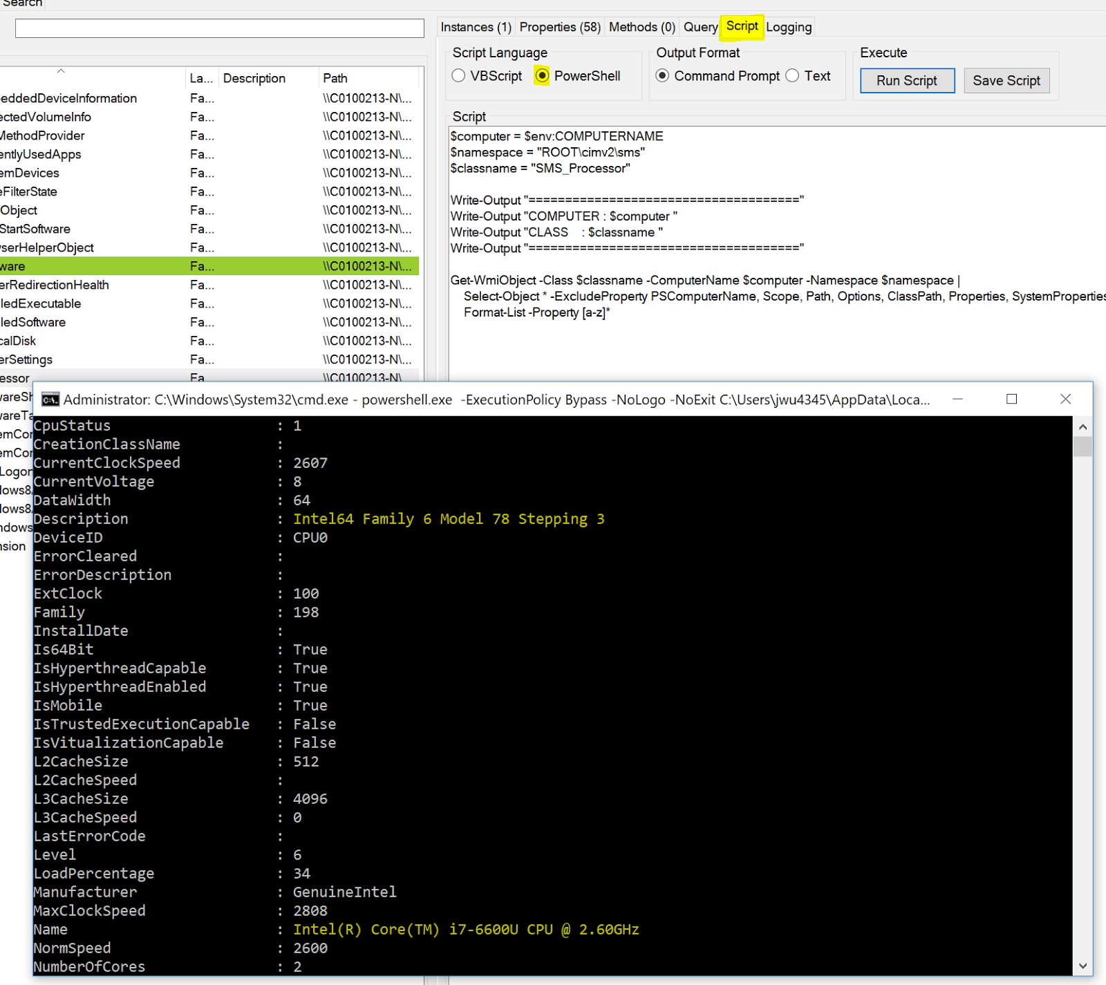 Ms Labrats Updates Via Twitter Mslabrats Wmi Explorer 20 Including Powershell Code Generation