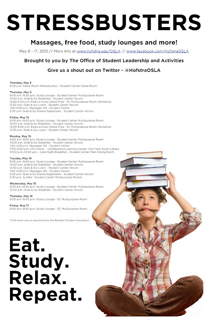 Hofstra Student Life: STRESSBUSTERS MAY 2013