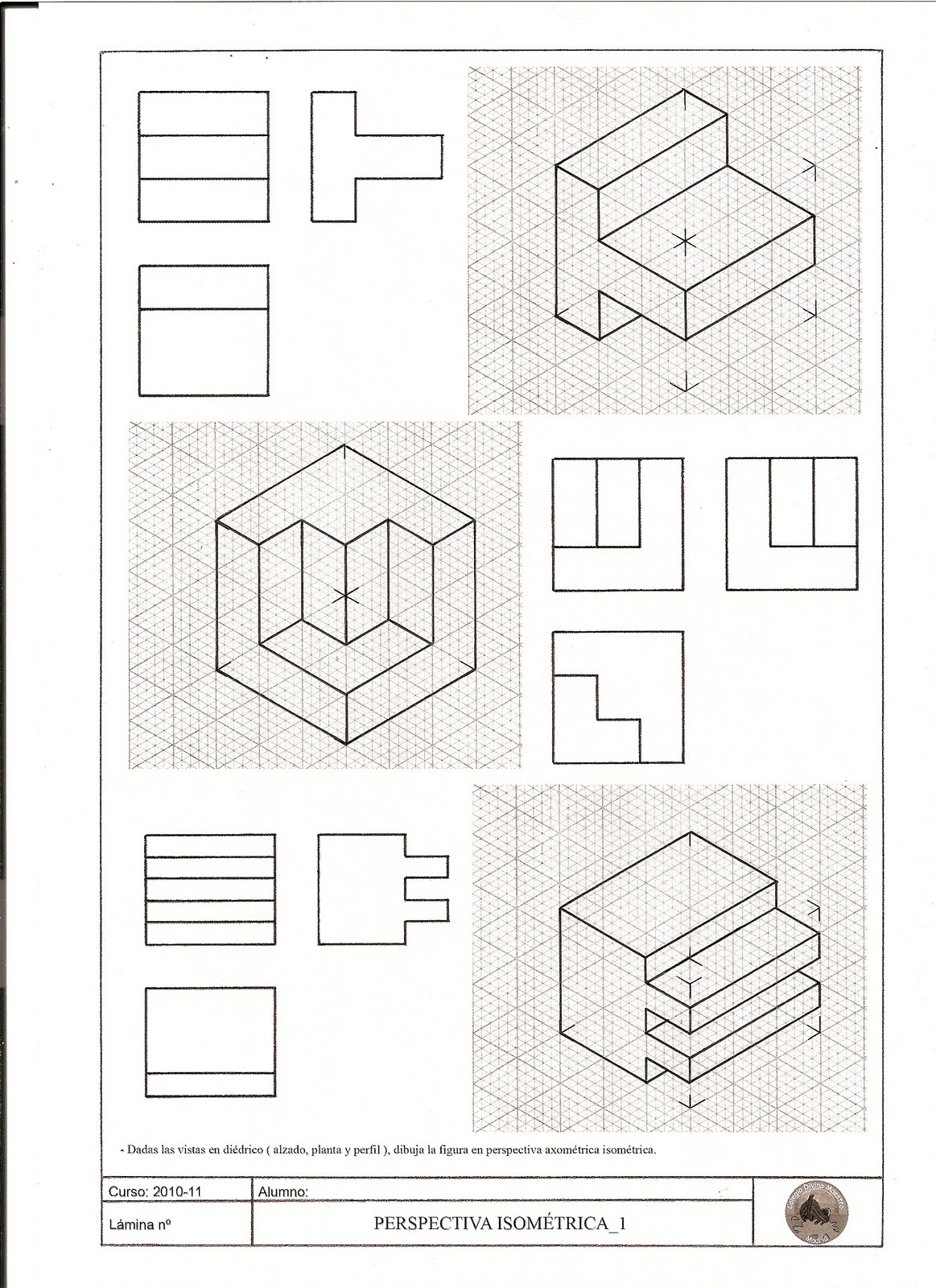 E. PLÁSTICA Y VISUAL 4º ESO ciencias: Lámina 40: 2010-11Perspectiva ...