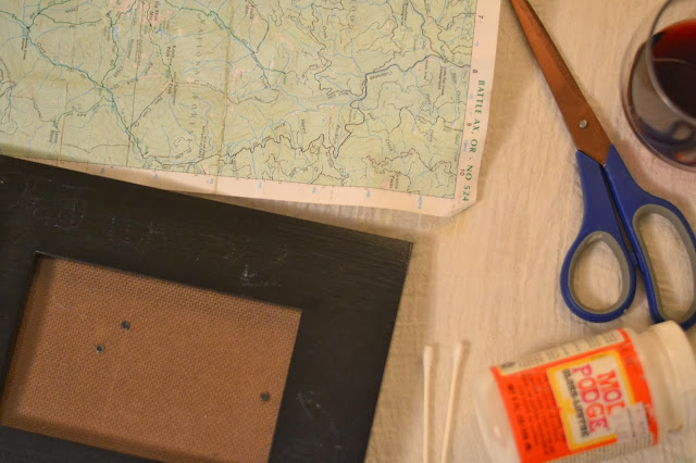 From Cup to Cup: diy map frame