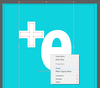 Aligning two objects together to centre in Illustrator - extramaster