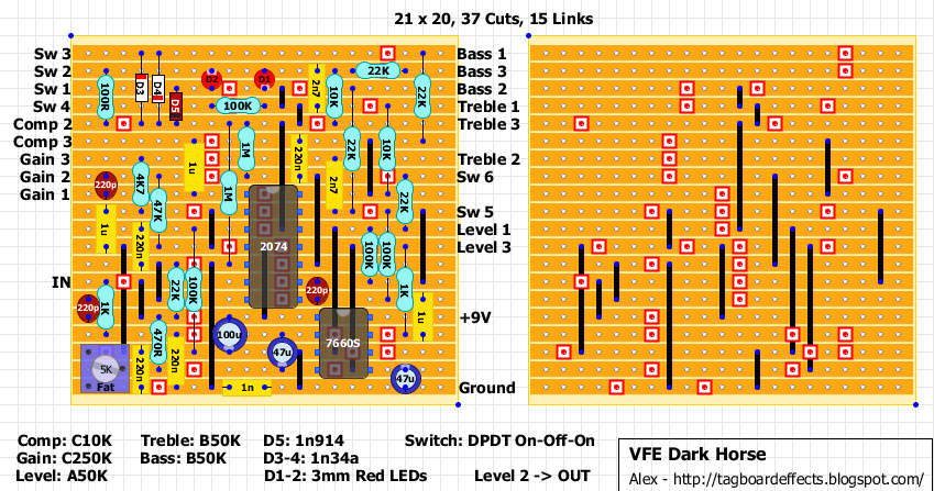 Guitar FX Layouts: VFE Pedals Dark Horse