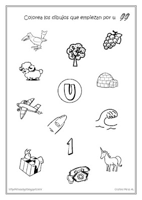 Cositas de AL y PT: Conciencia fonológica vocal U