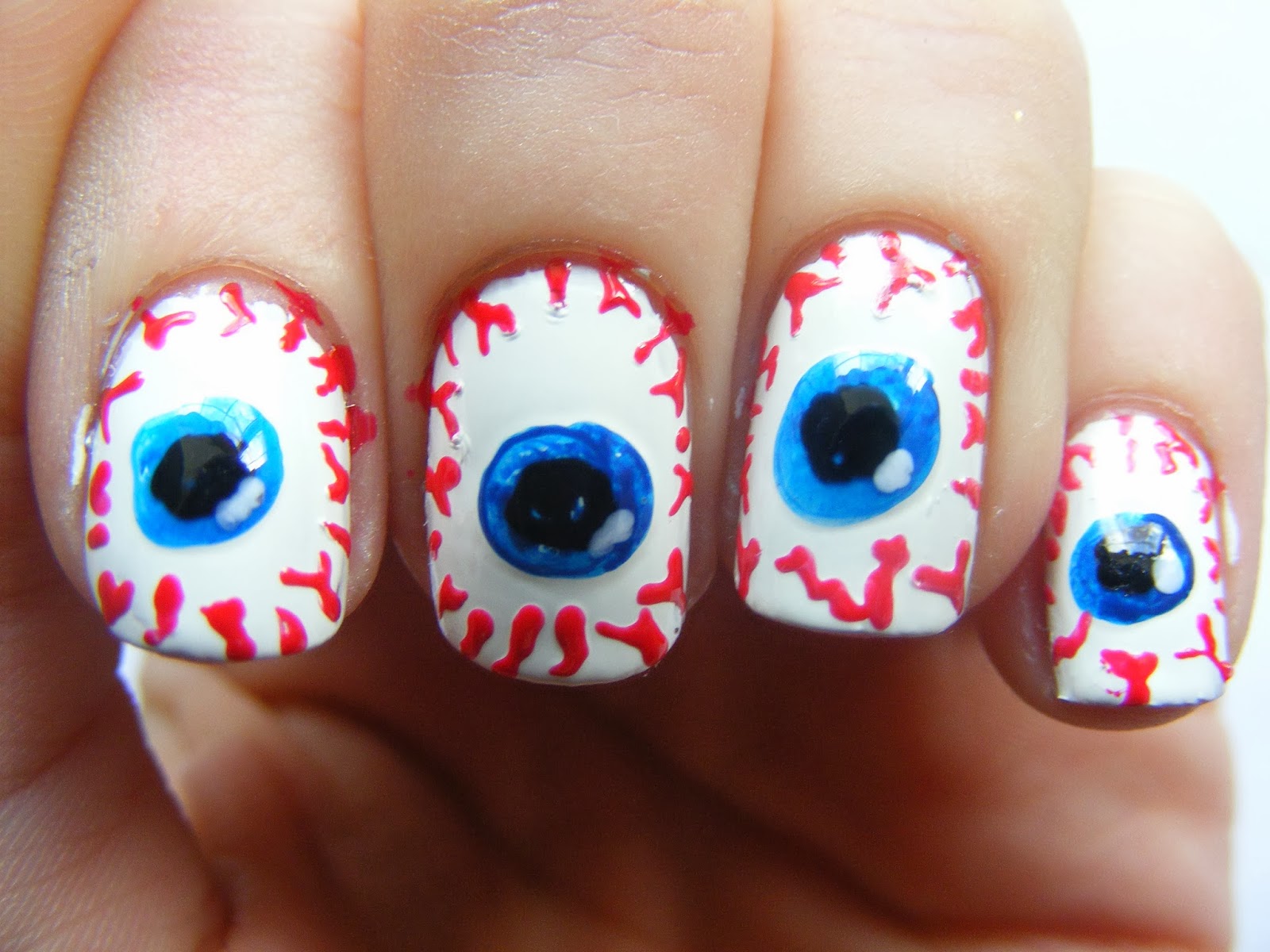 Halloween Nails; Eyeball Nail Art Tutorial | oh hey there rachel