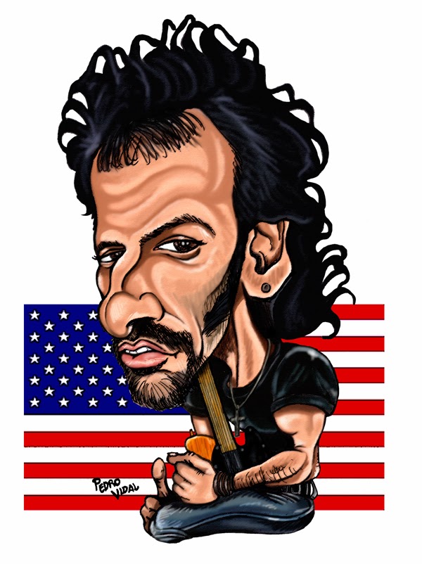 CARICATURA DE BRUCE SPRINGSTEEN / CARTOON OF BRUCE SPRINGSTEEN