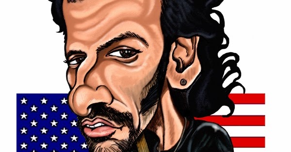 CARICATURA DE BRUCE SPRINGSTEEN / CARTOON OF BRUCE SPRINGSTEEN