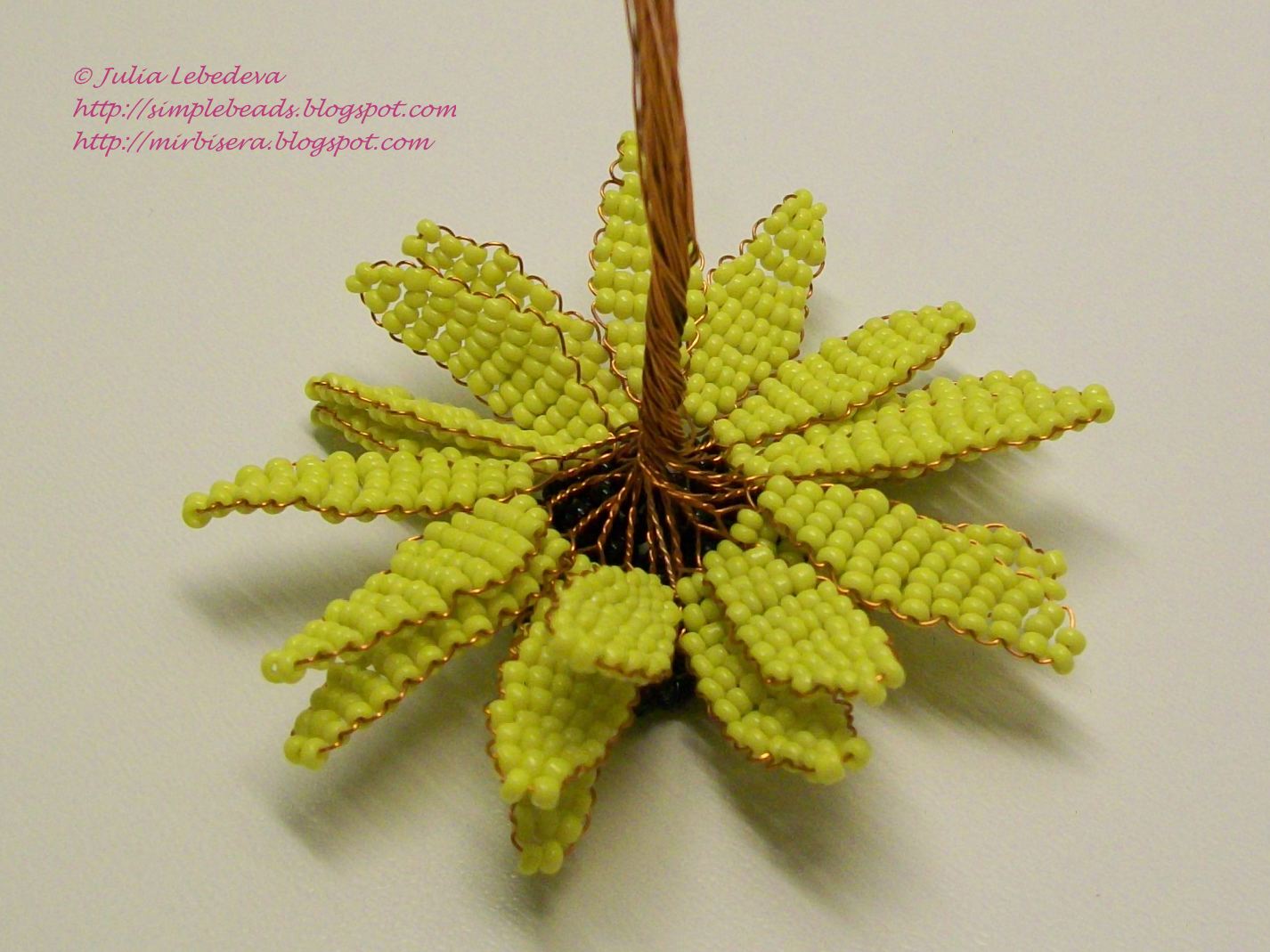Beading for the very beginners: Sunflower