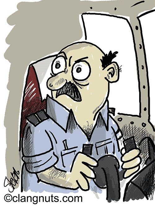 Clangnuts Cartoon Blog: Angry Pilot