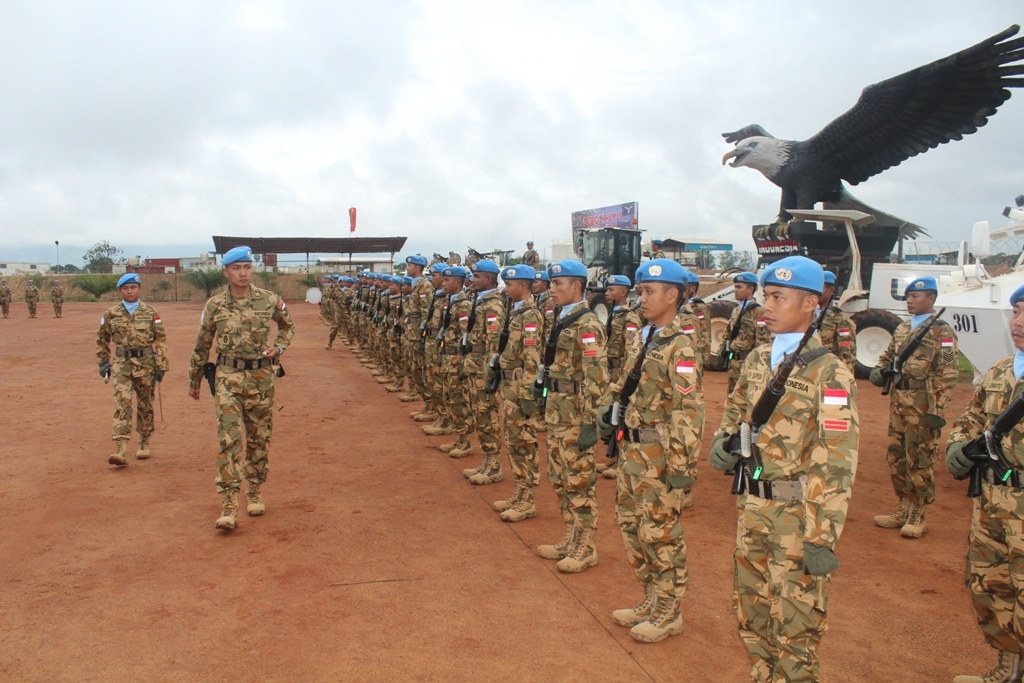 Kontingen Garuda XXXVII-C Gelar Upacara HUT ke-71 TNI di Afrika Tengah ...