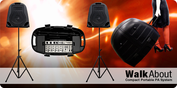 PA System: Walkabout - Portable PA System - Studiomaster
