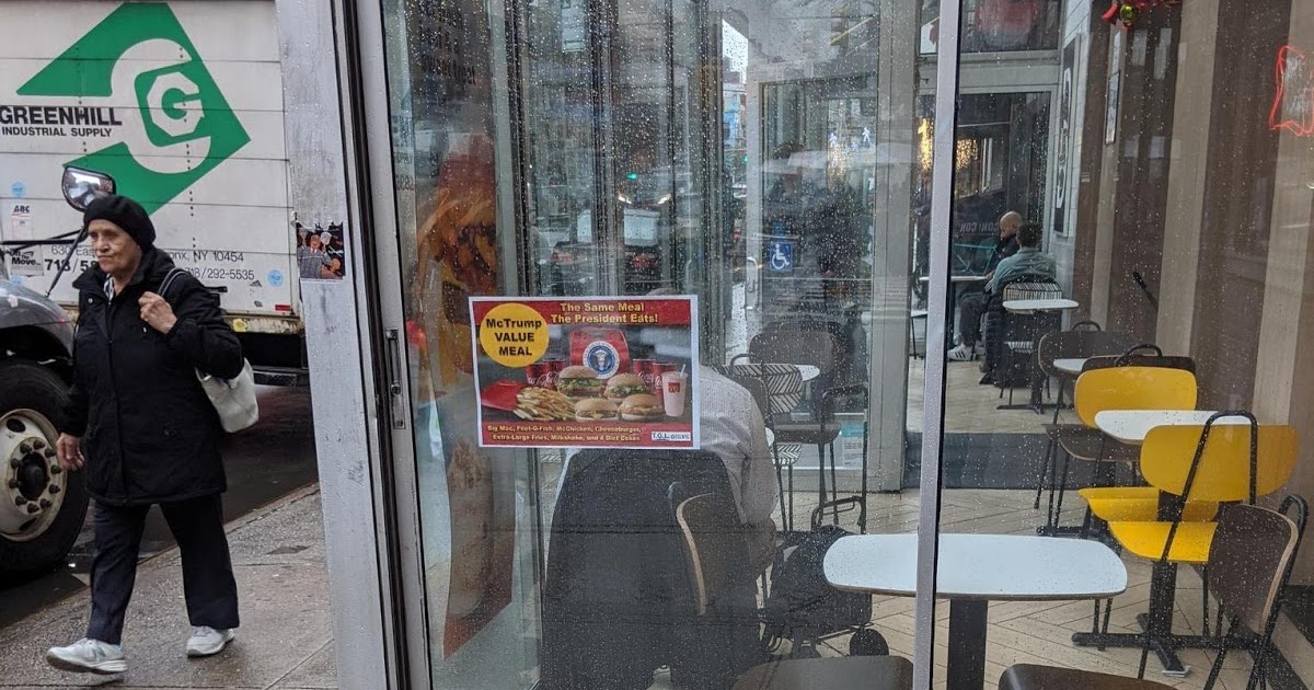 EV Grieve: The McTrump Value Meal at the McDonald's on 1st Avenue