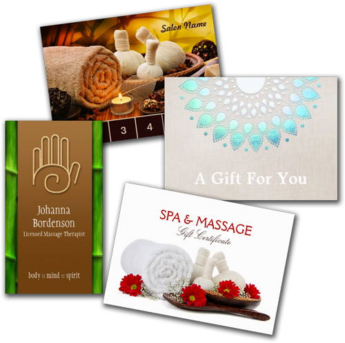 Shop Business Cards: Massage and Spa Business Cards
