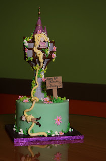 The Crimson Cake Blog: Tangled Tower Cake