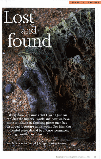 GMIT Libraries: Owen Quinlan features in Ceramic Review