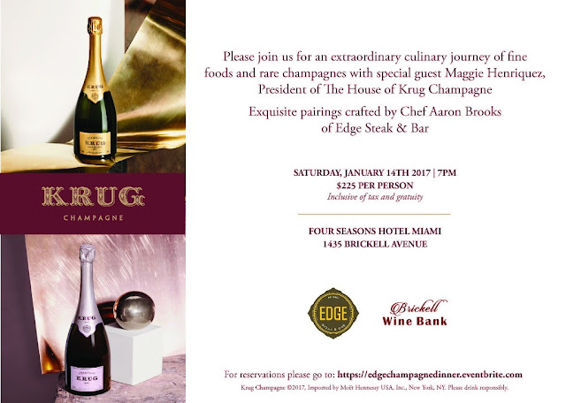 The Chowfather: KRUG Dinner with Aaron Brooks at Edge Steak & Bar 1.14.17