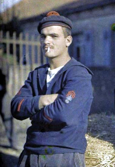 Hot Vintage Men: An Early Color Photograph of a French Sailor, 1917