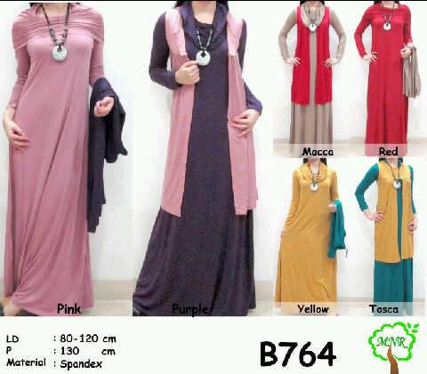 Griya Chantiq Azka: Gamis + Cardigan B764