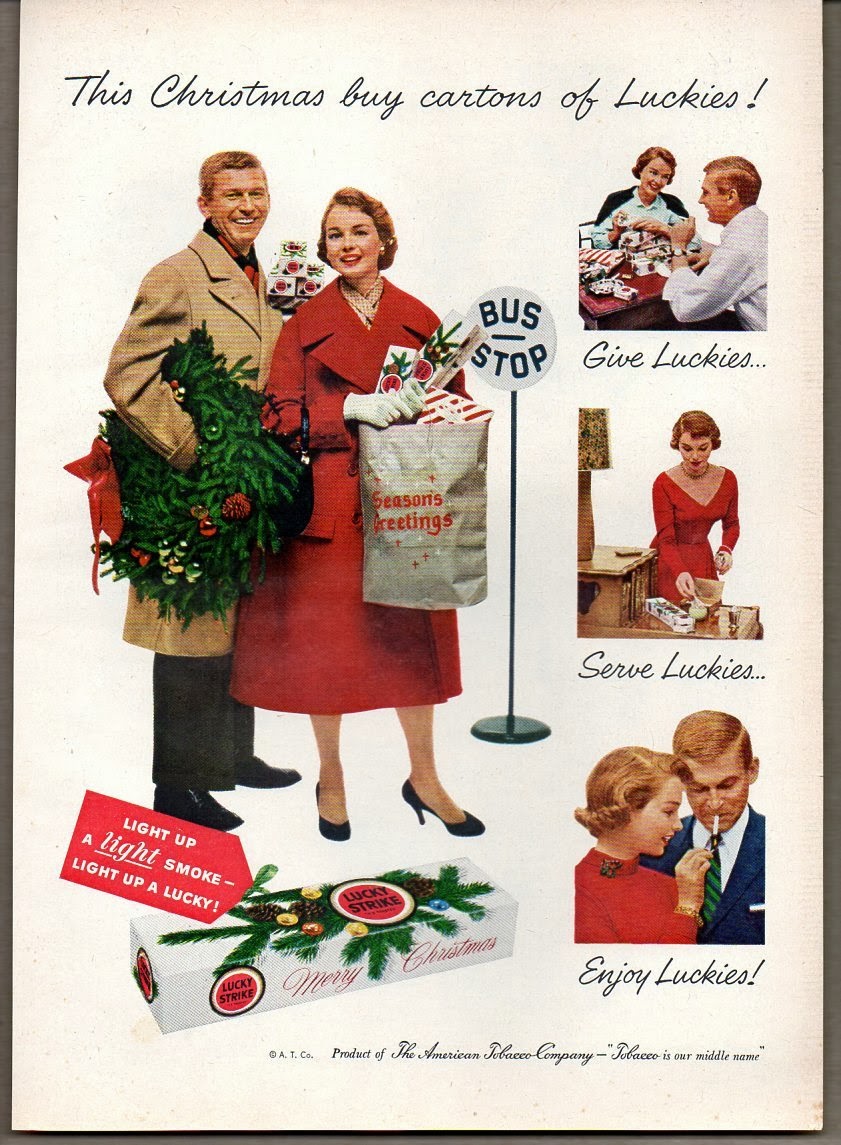 24 VINTAGE CHRISTMAS CIGARETTE ADS! ~ Popthomology