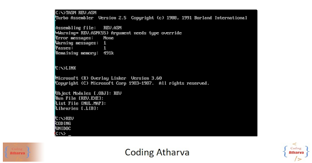 55 Program to reverse the given String in 8086 Microprocessor ~ Coding ...