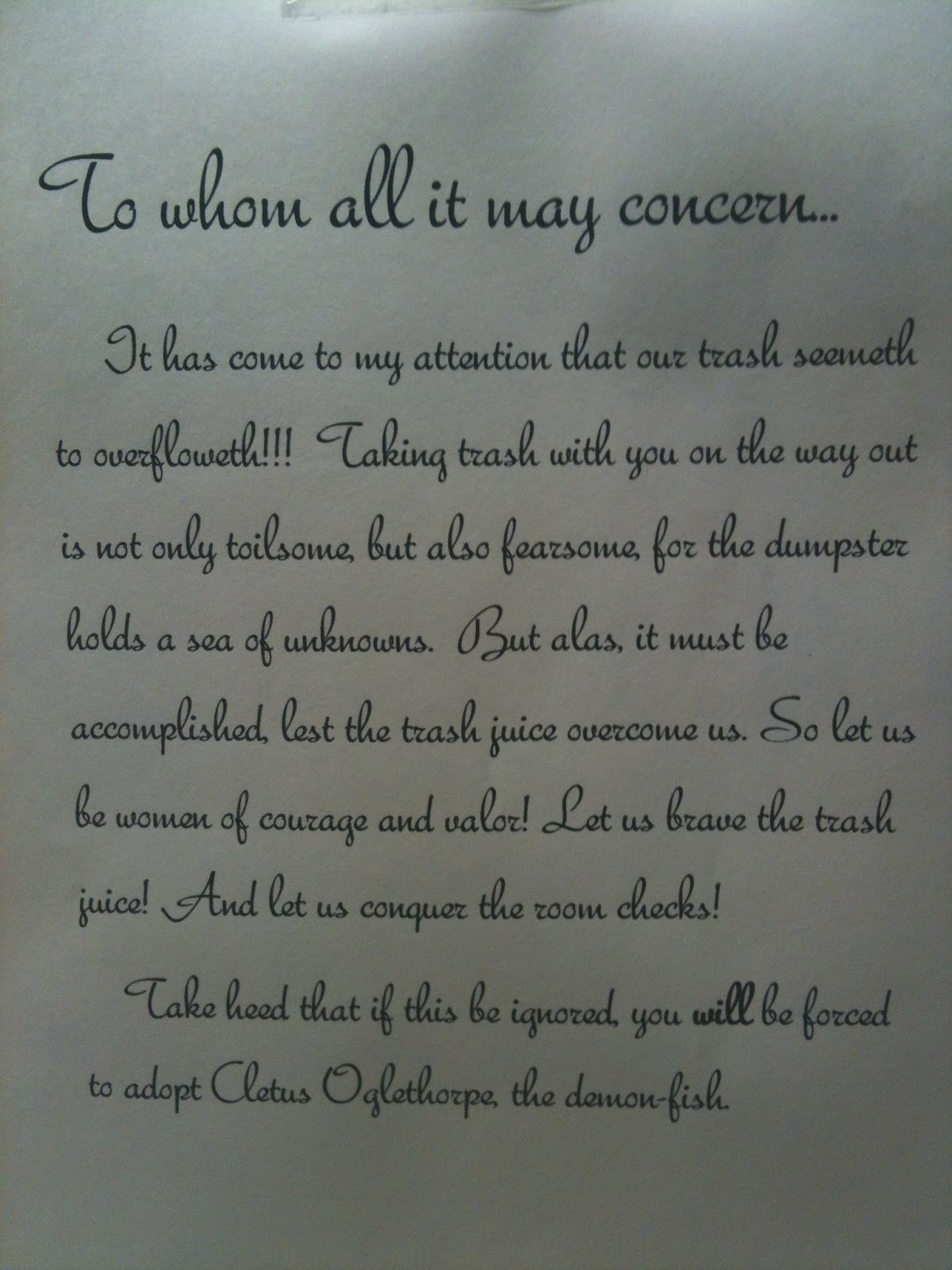 Fanfare for the Uncommon Girl: How to Write a Passive-Aggressive Letter