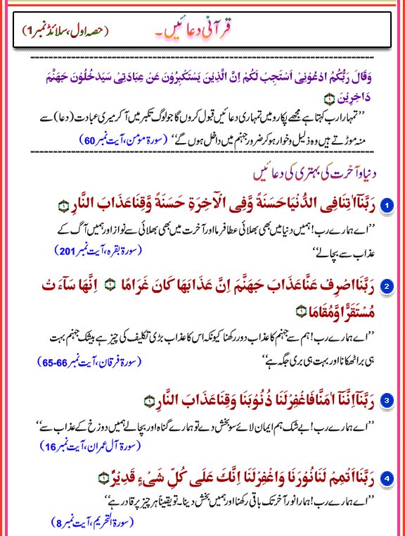 Duas From Quran With Urdu - Urdu Islamic Website - Urdu Islamic ...