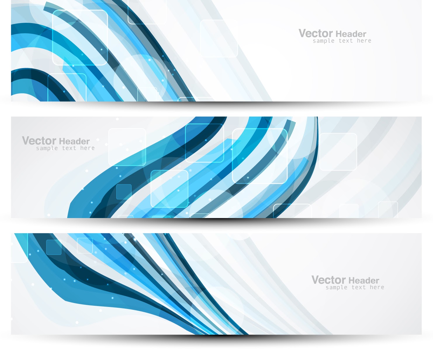 Banners Blue (AZUL) em EPS - DesignSoares