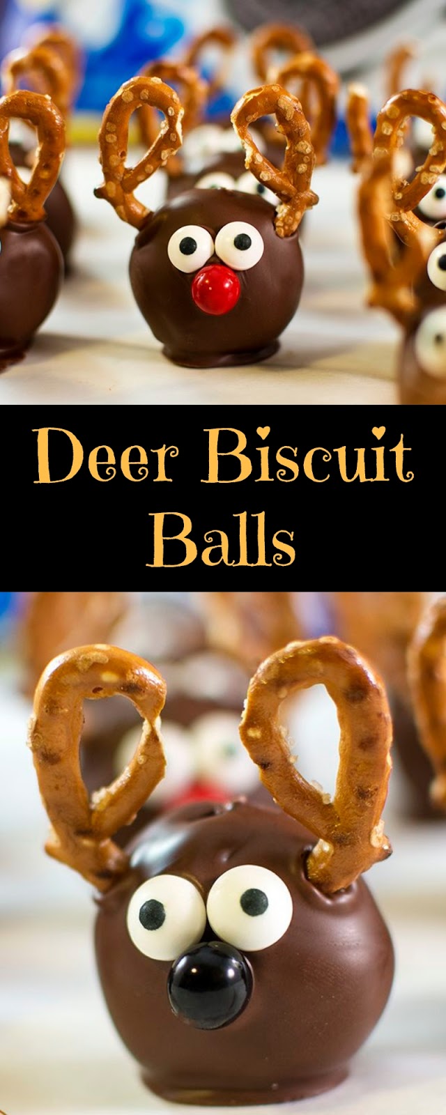 Deer Biscuit Balls #christmas #dessert