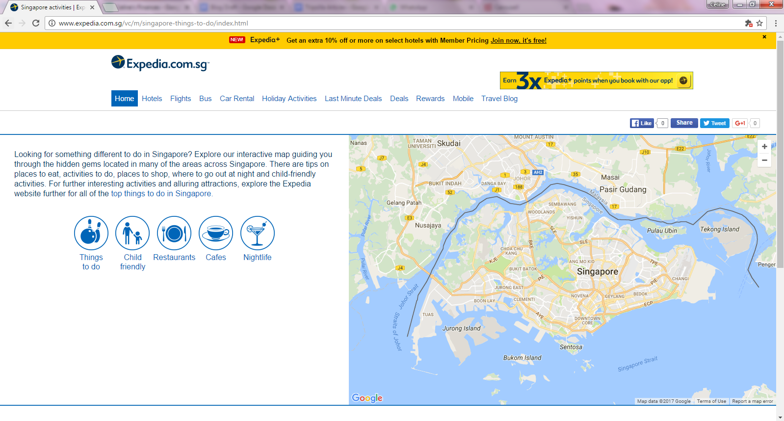 Travelling in Singapore using SG interactive map from Expedia - Celine ...