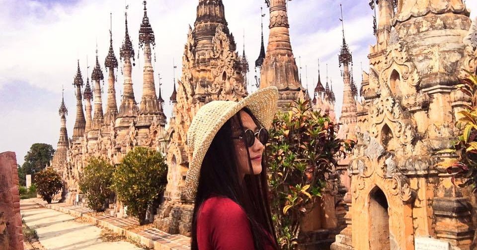 Thinzar Nwe Win In Mway Taw Kat Ku Pagoda, Shan State, Myanmar