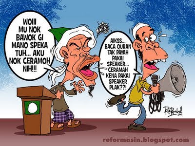 pendekar melayu siber: NIK AZIZ CAKAP BERBELIT ISU PEMBESAR SUARA????