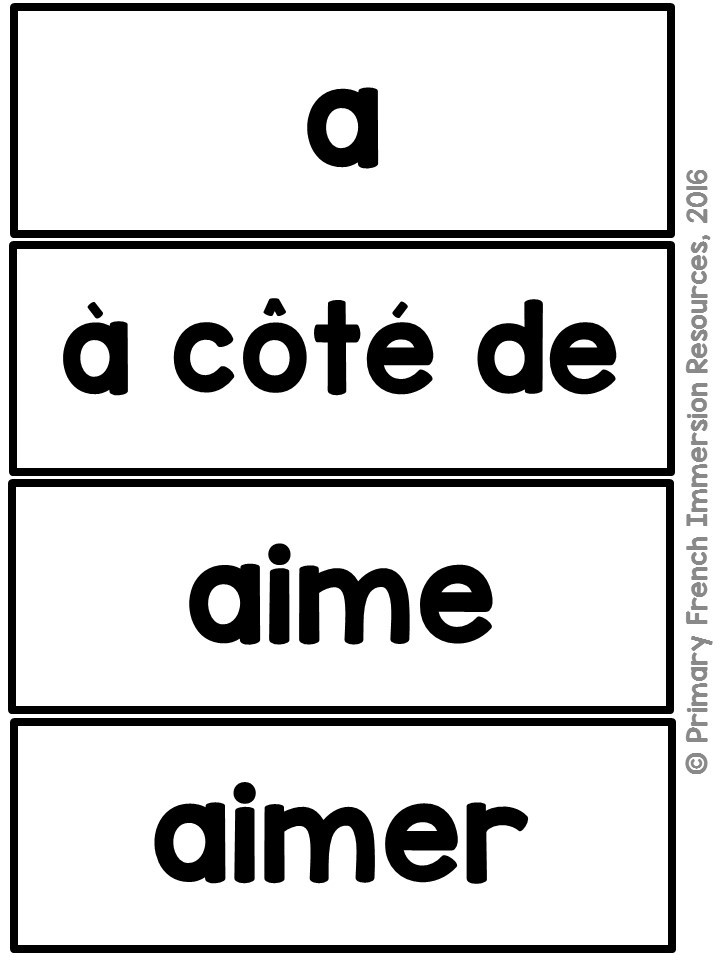 French word wall file - editable! - Primary French Immersion Resources