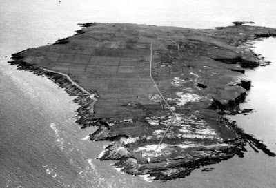 Tour Scotland: Old Aerial Photograph Island Of Stroma Scotland