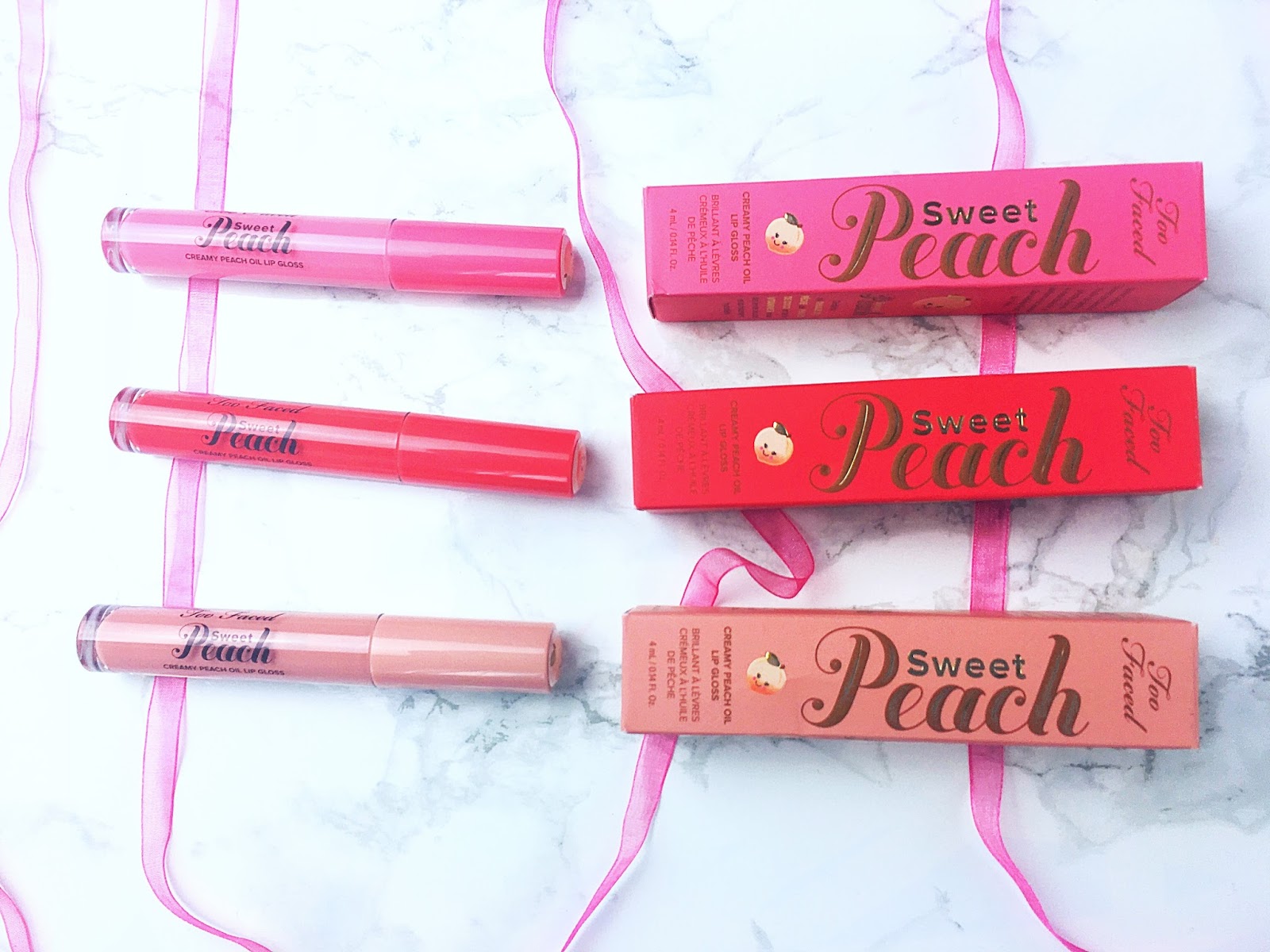 My Honest Opinion on the Too Faced Sweet Peach Lip Oils | KIRSTY ...