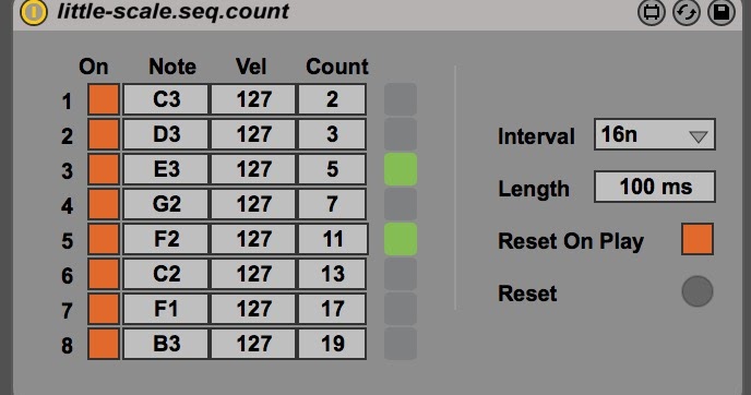little-scale: Max for Live: Division Sequencer