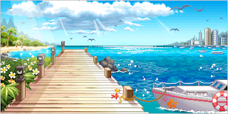 Gifs: [Aulinhas Gifs] cenario Summer pixel anis