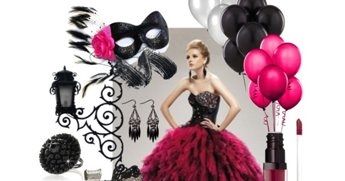 Hot Pink / Fuchsia and Black Masquerade Ball Sweet Fifteen Theme ...