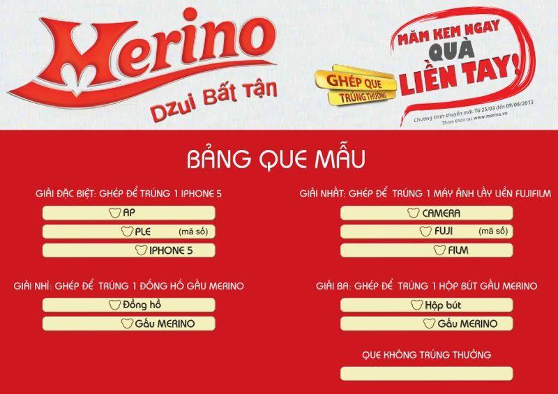 Kem Merino: Kem merino - Cách ghép que trúng thưởng