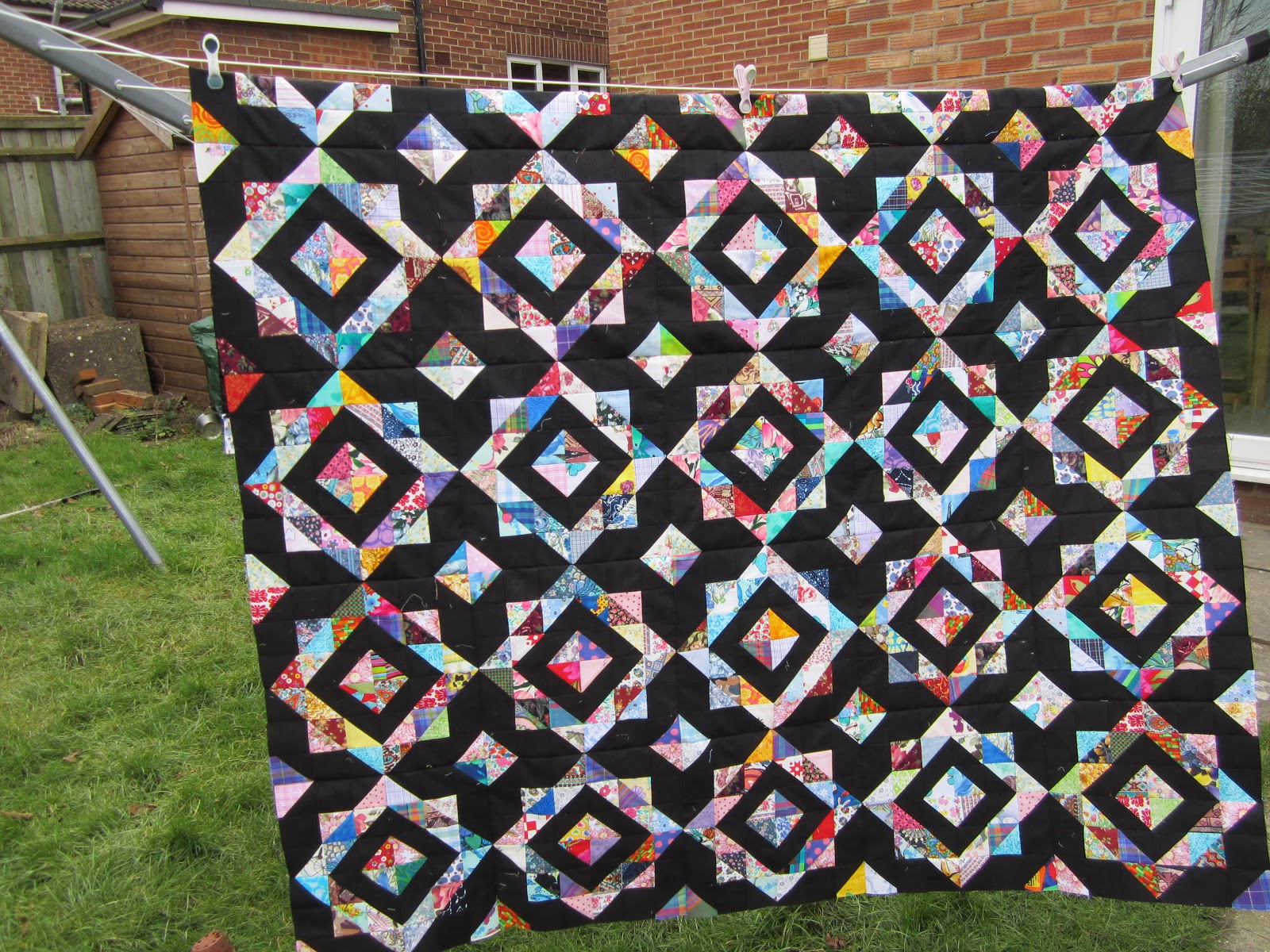 Made by Frederica: Goth quilt top almost finished