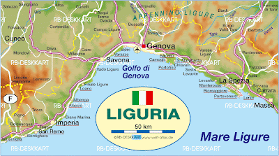 Mapa de Liguria Imagen | Mapa de Italia Ciudades