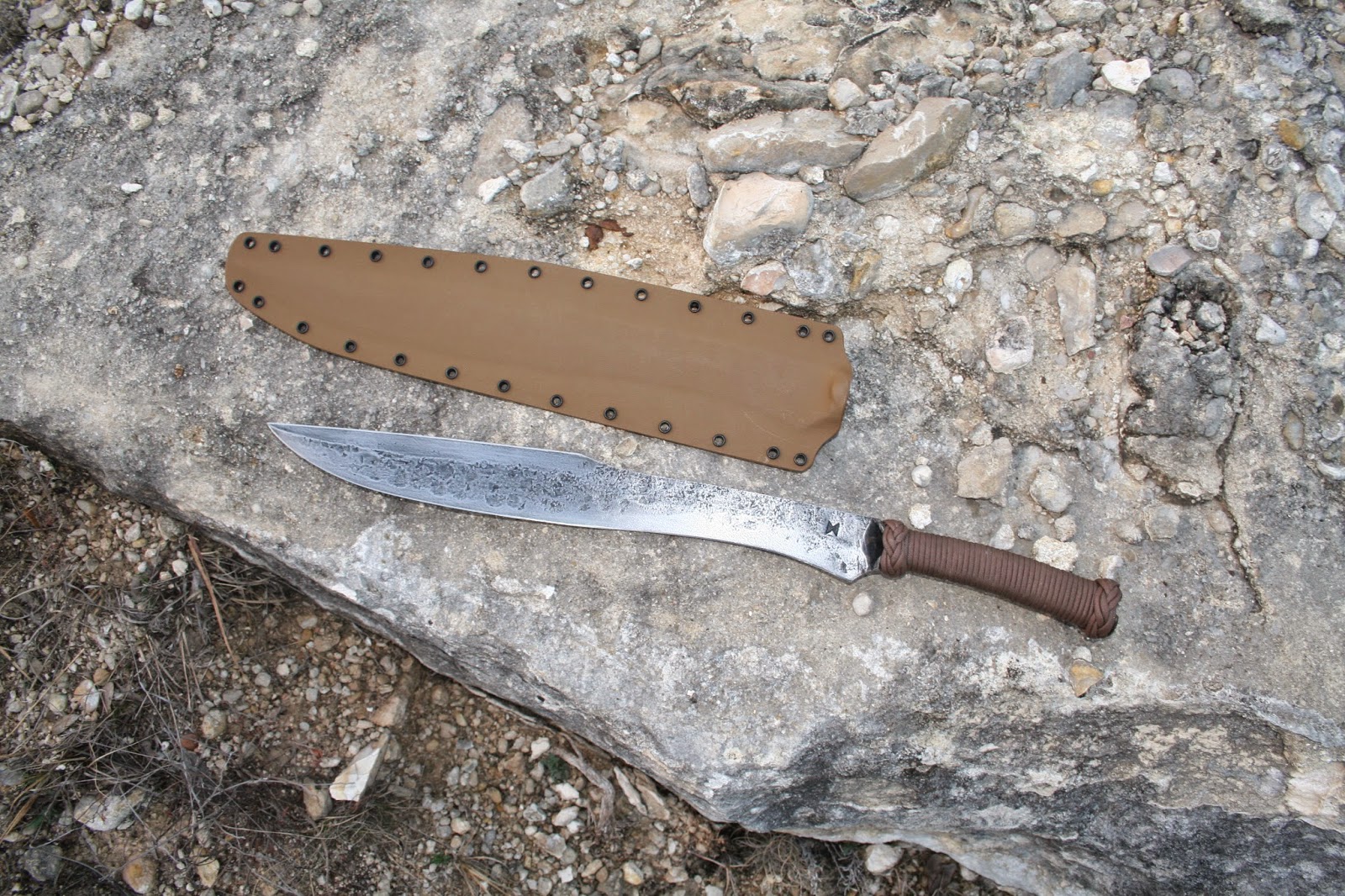 Helm Enterprises, Forging Division: Sinuous bush sword and sheath ...