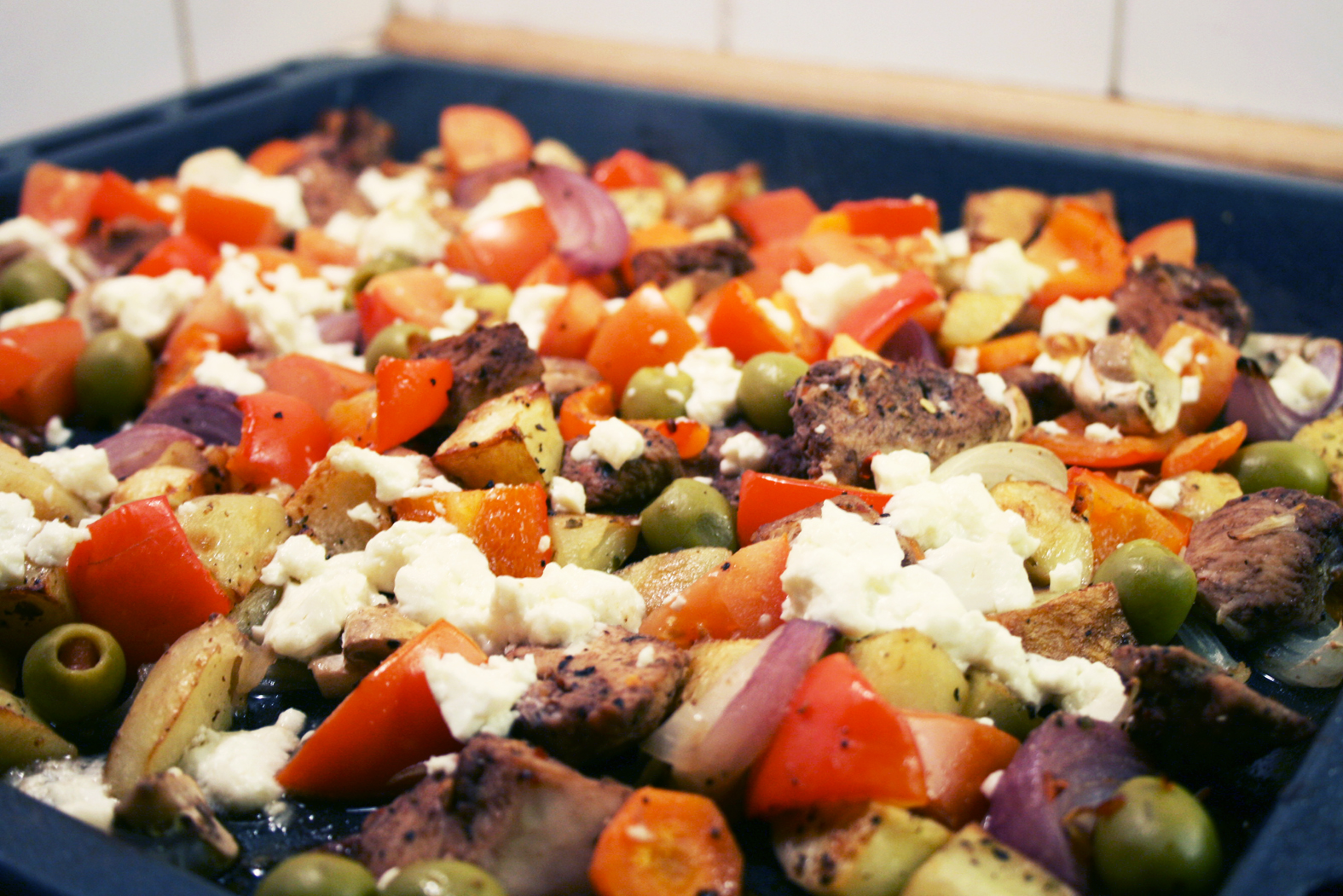 En liten chili: Grekisk pytt i panna med kyckling!