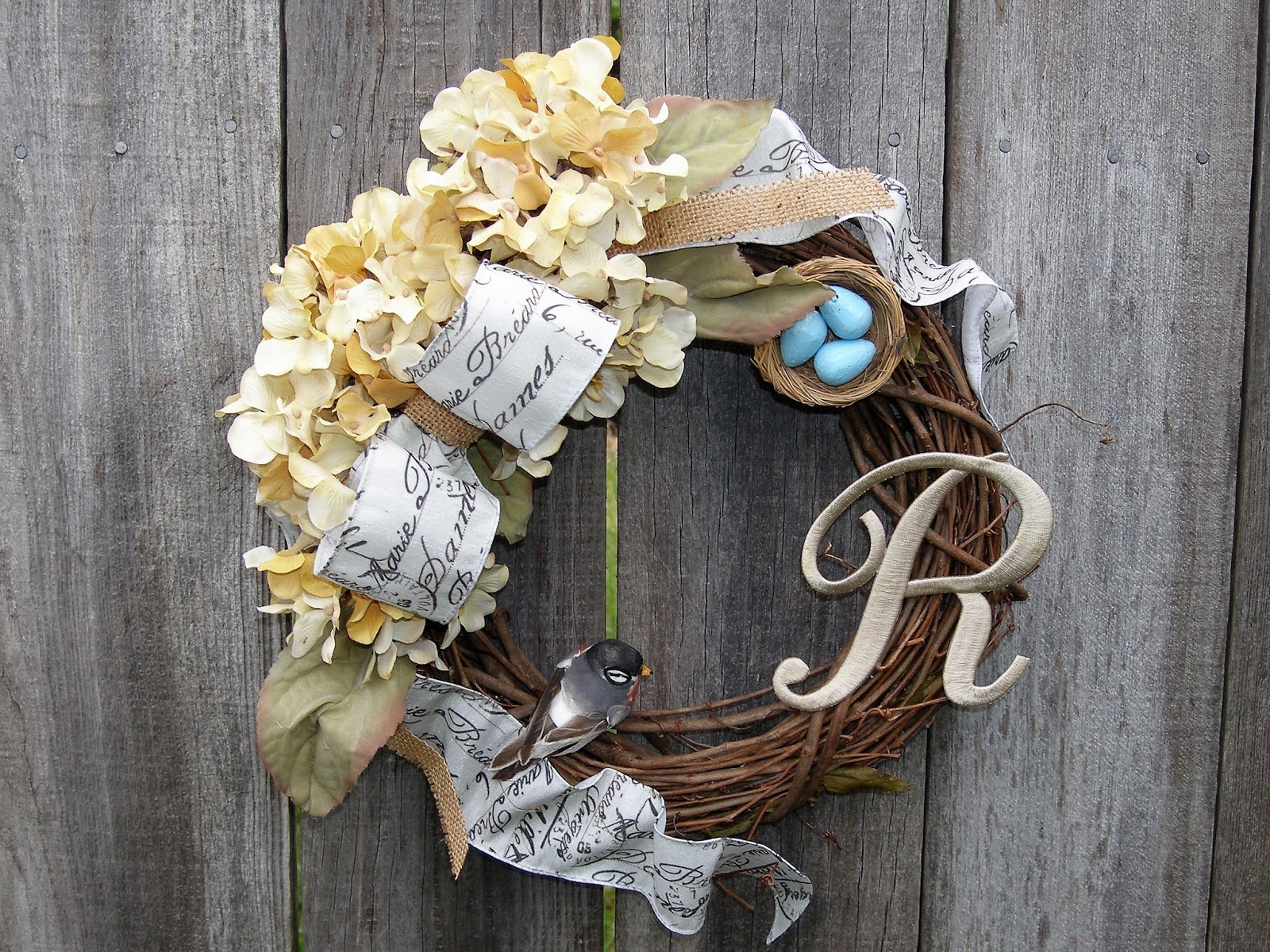 Terry Ricioli Designs: Monogrammed Wreath