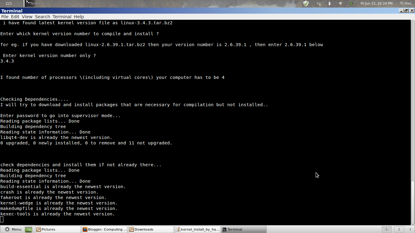 Auto Kernel Compile and Install Script v0.7 for Linux Auto Kernel Compile and Install Script v0.7 for Linux