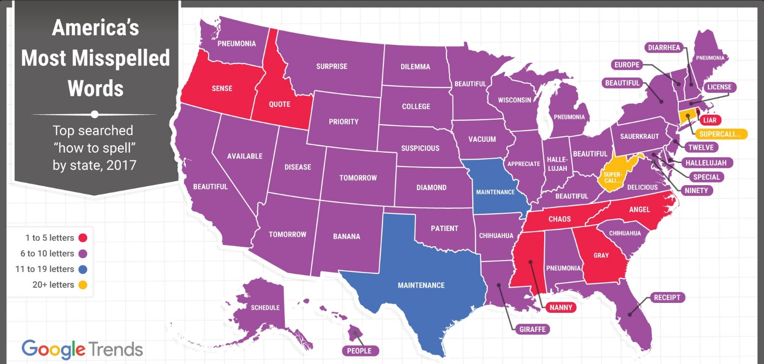 GIS Research and Map Collection: Spelling Skills on the Map