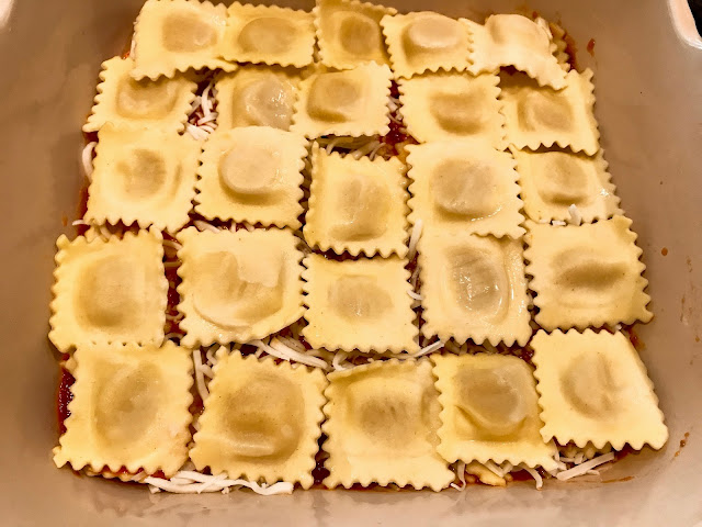 Ravioli Casserole with Mini Parmesan Meatballs