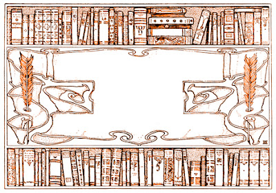 Plush Possum Studio: Plush Page Frames: Jewel Toned Scroll & Books