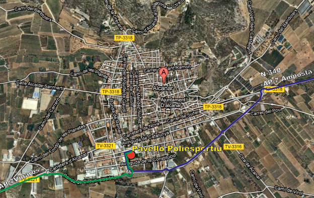 CLUB BÀSQUET ALCANAR: Com arribar-hi...