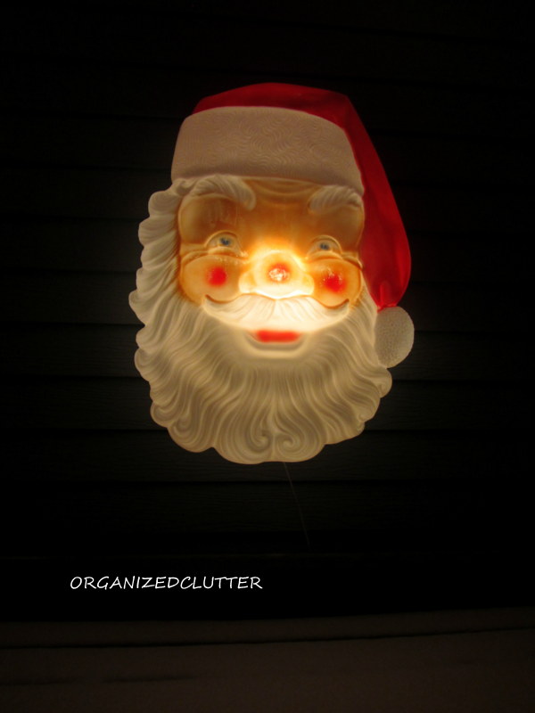 Vintage Light Up Santa Faces
