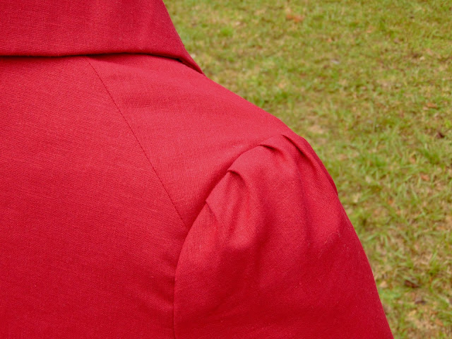 The Antique Sewist: JP Ryan Riding Habit - Red Linen