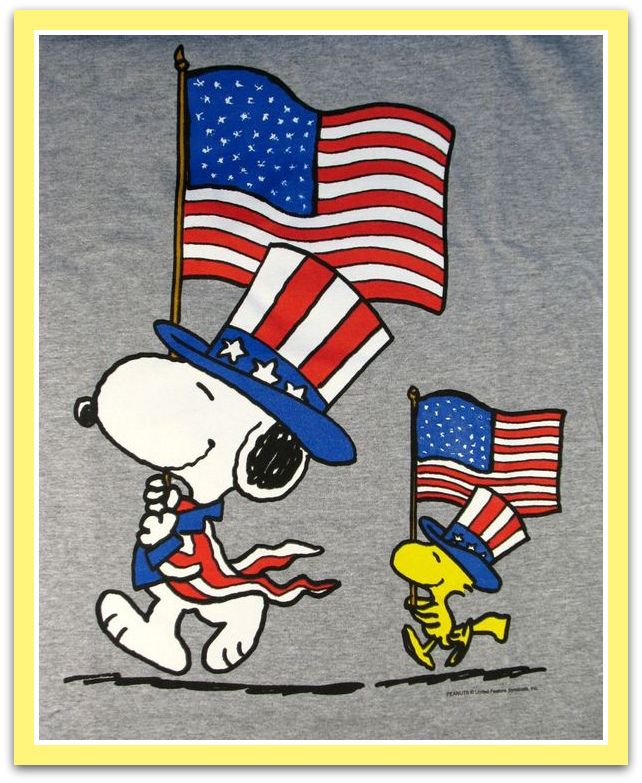 Gillowbugs & Daisy Tales: "Patriotic Snoopy & Woodstock == Charles Schultz"